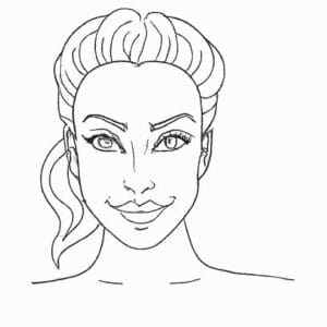 40+ Desenhos de Rosto Feminino para Imprimir e Colorir/Pintar