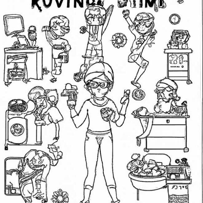 20+ Desenhos de Rotina para Imprimir e Colorir/Pintar