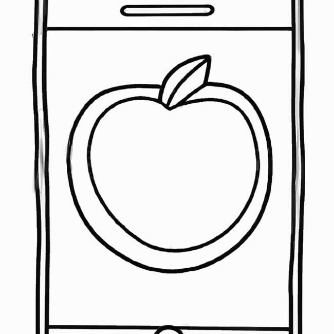 40+ Desenhos de iPhone para Imprimir e Colorir/Pintar