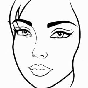 40+ Desenhos de Rosto Feminino para Imprimir e Colorir/Pintar