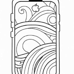 40+ Desenhos de iPhone para Imprimir e Colorir/Pintar
