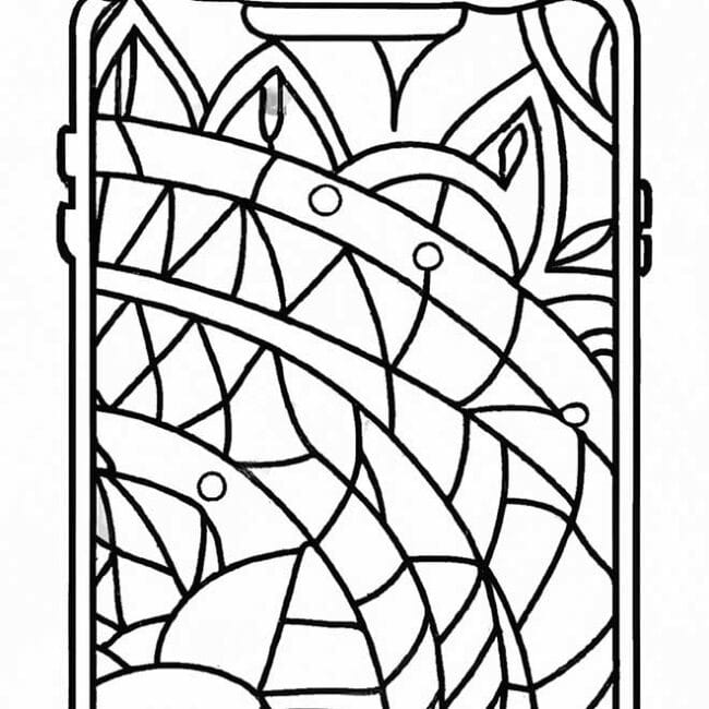 40+ Desenhos de iPhone para Imprimir e Colorir/Pintar