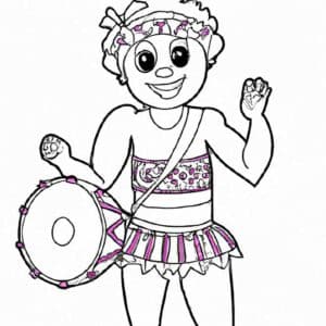 40+ Desenhos de Maracatu para Imprimir e Colorir/Pintar