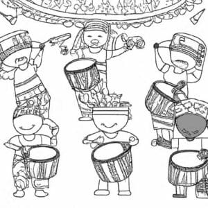 40+ Desenhos de Maracatu para Imprimir e Colorir/Pintar
