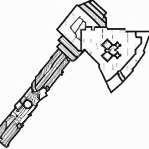 20+ Desenhos de Machado do Minecraft para Imprimir e Colorir/Pintar