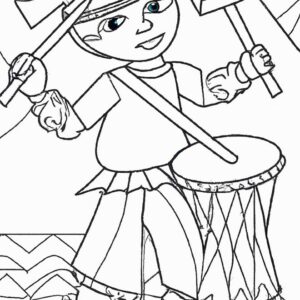 40+ Desenhos de Maracatu para Imprimir e Colorir/Pintar