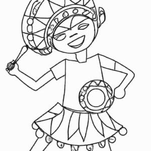 40+ Desenhos de Maracatu para Imprimir e Colorir/Pintar