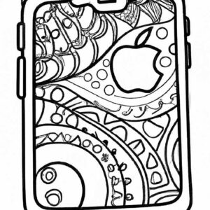 40+ Desenhos de iPhone para Imprimir e Colorir/Pintar