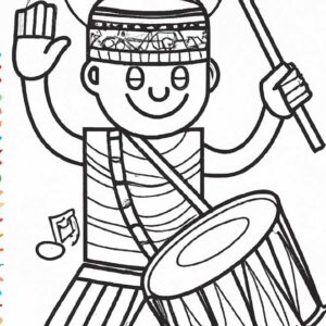 40+ Desenhos de Maracatu para Imprimir e Colorir/Pintar