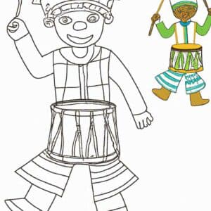 40+ Desenhos de Maracatu para Imprimir e Colorir/Pintar