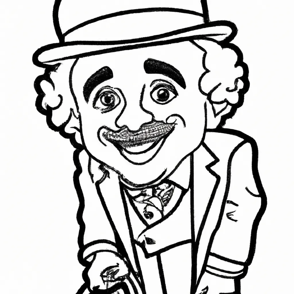 Charlie Chaplin: Desenhos para Imprimir e Colorir com o Mestre do Cinema!