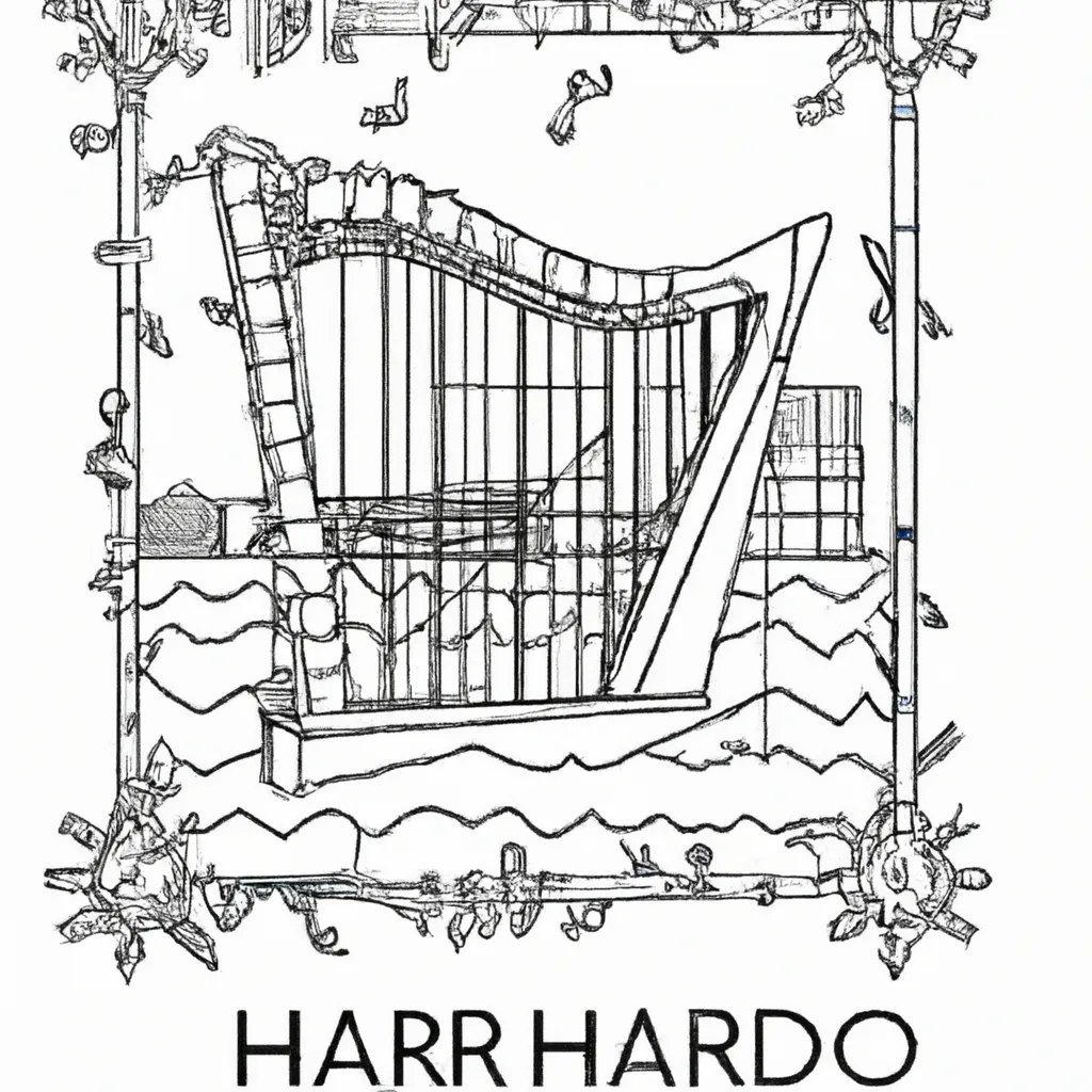 Descubra a Magia da Harpa com Desenhos para Imprimir e Colorir!
