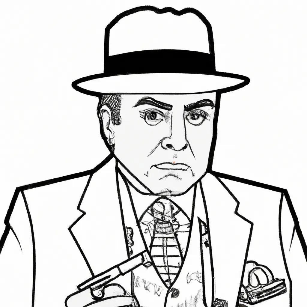 Al Capone: Desenhos Para Colorir de Um dos Notórios Gangsters de Todos ...