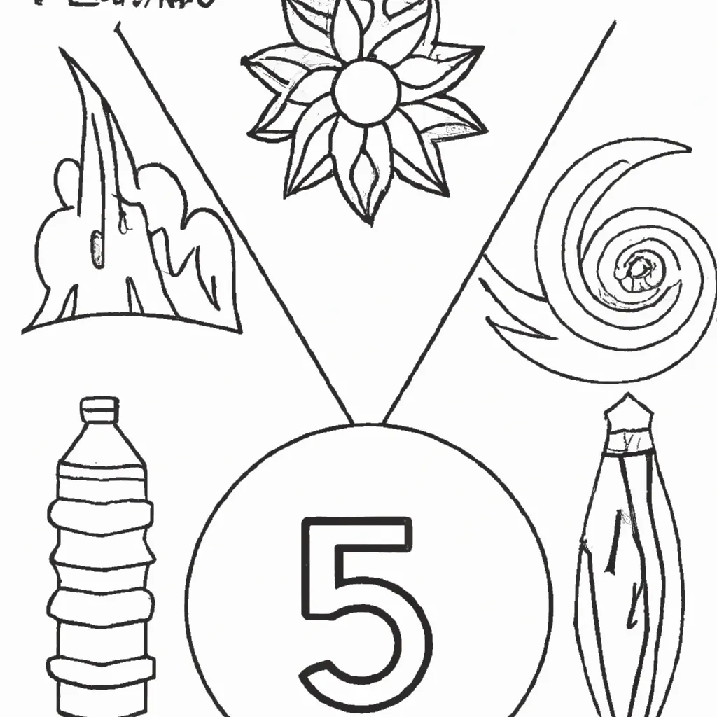 Descubra os Cinco Elementos com Desenhos para Imprimir e Colorir!