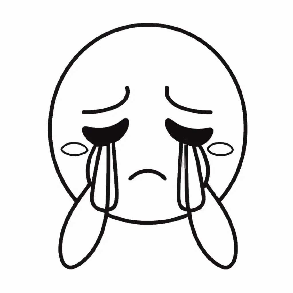 Descubra o Charme do Desenho de Emoji Chorando e Imprima para Colorir!