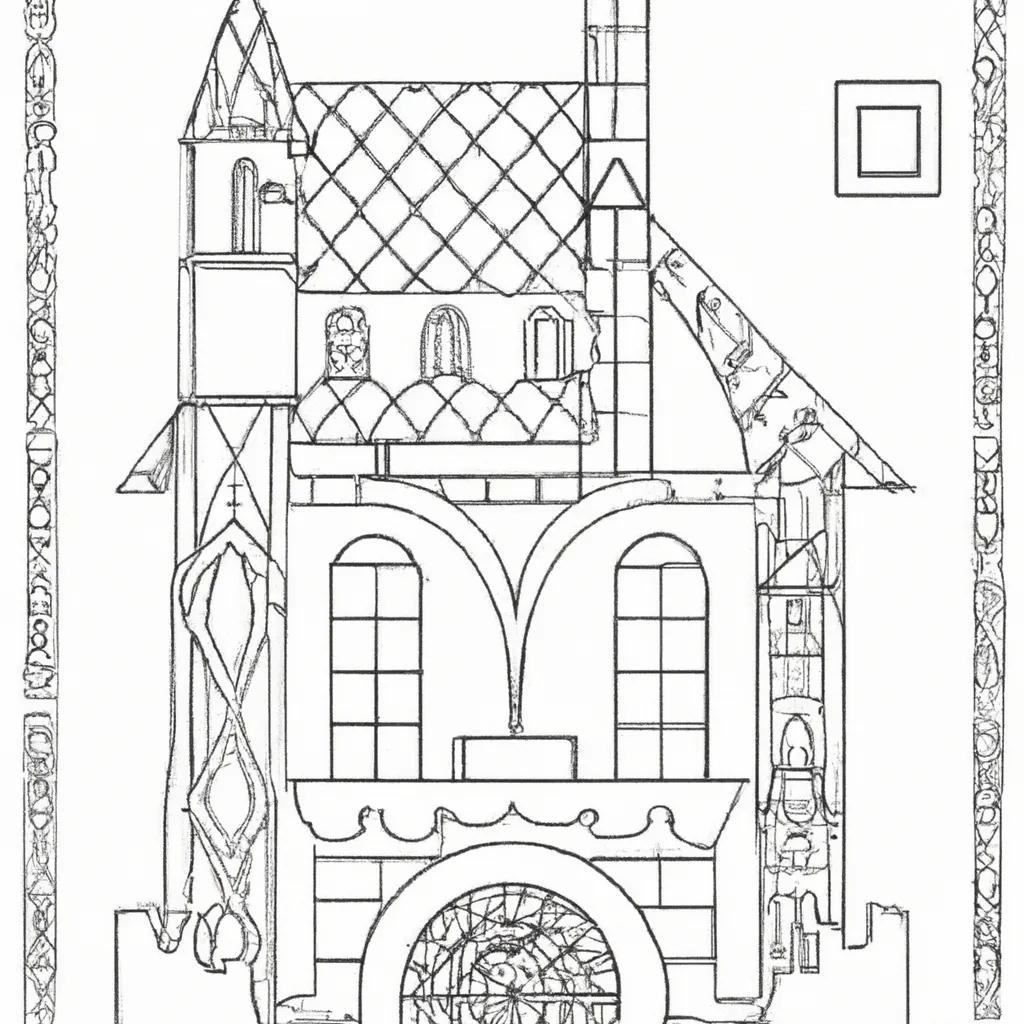 Descubra Como Desenhar Arquitetura Medieval e Imprima para Colorir!