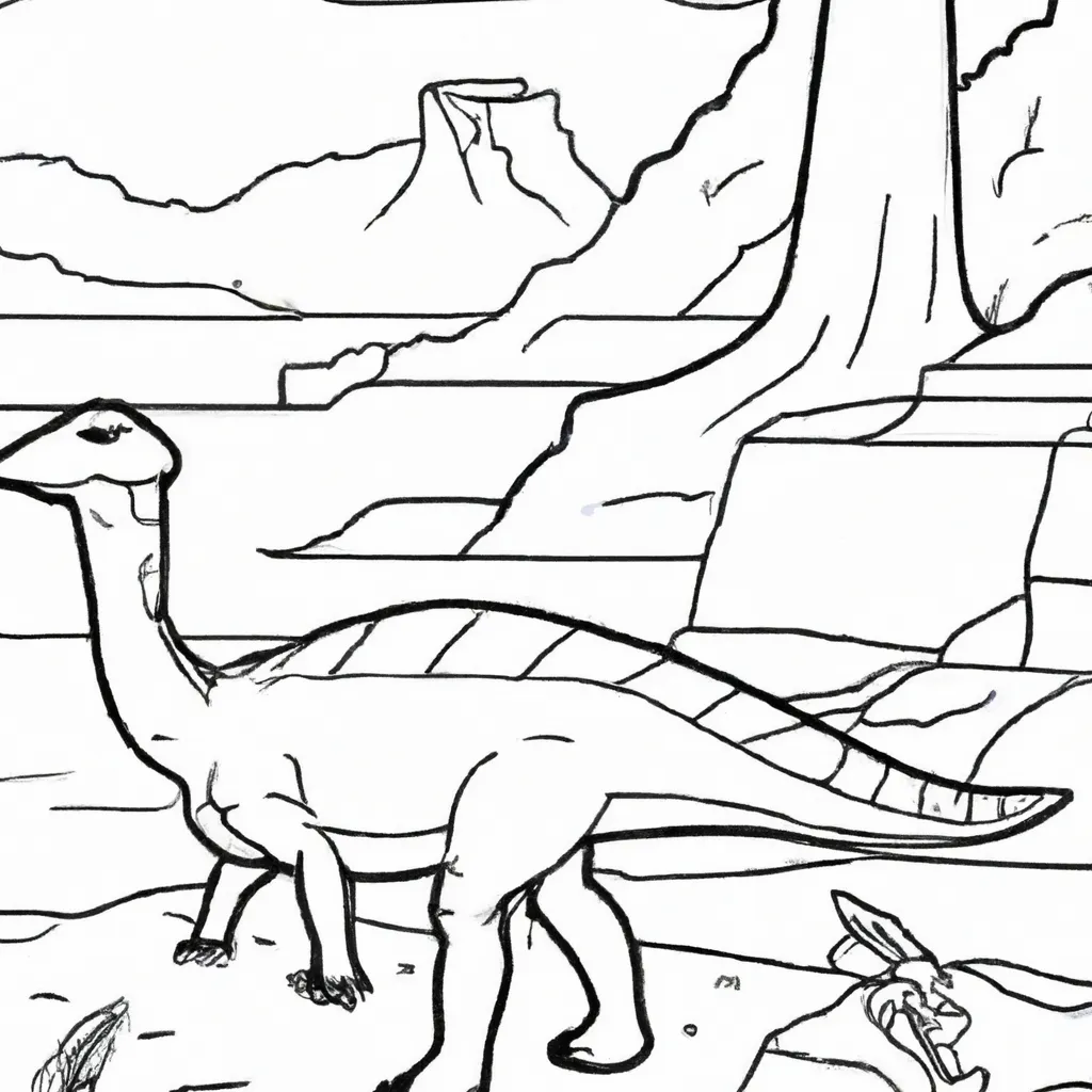 Descubra o Fascinante Iguanodonte: Desenhos Para Imprimir e Colorir!