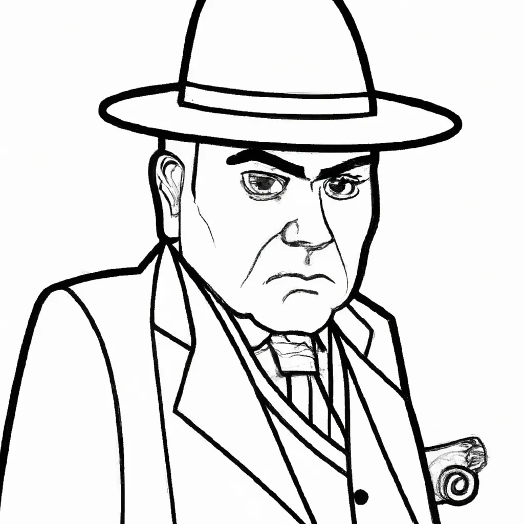 Al Capone: Desenhos Para Colorir de Um dos Notórios Gangsters de Todos ...