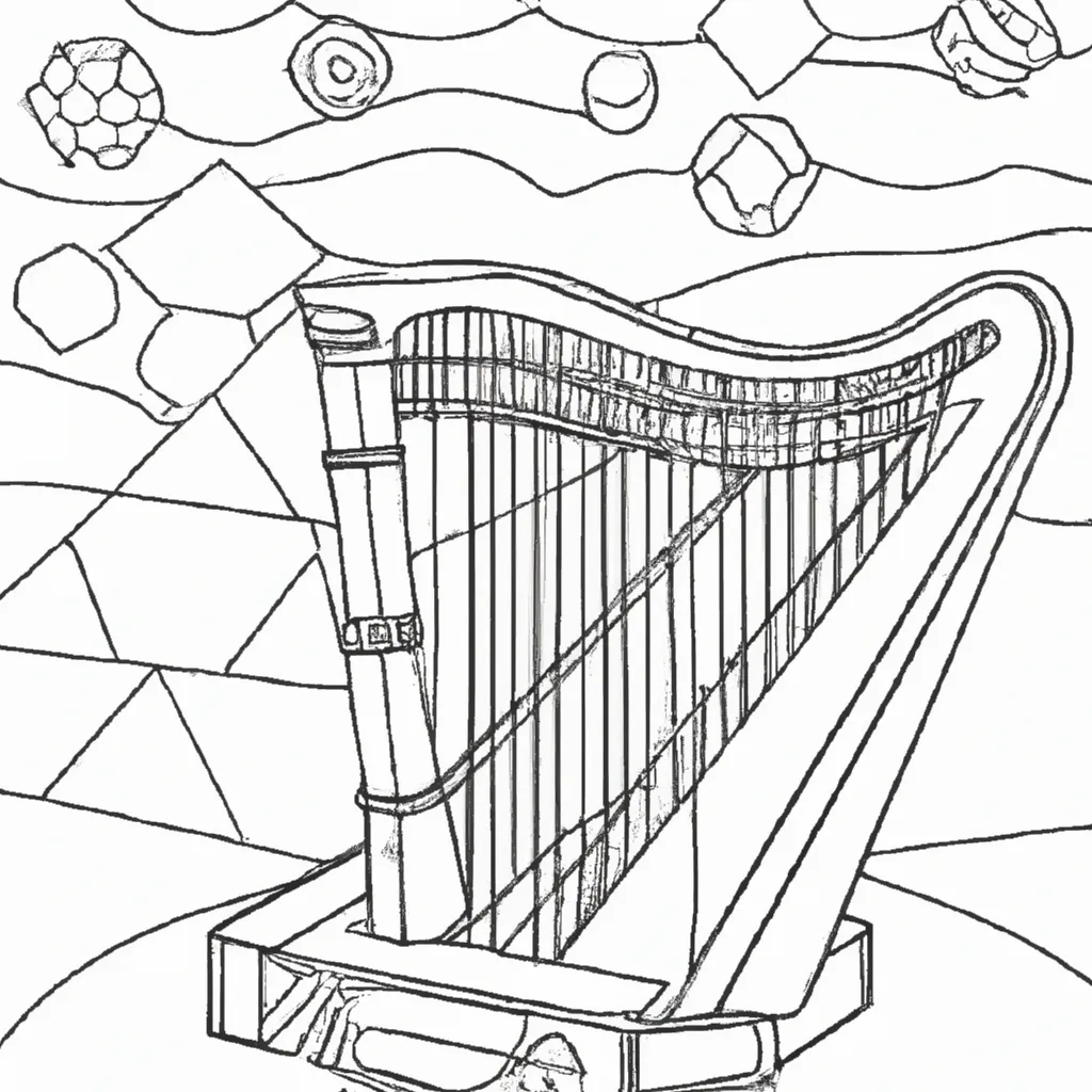 Descubra a Magia da Harpa com Desenhos para Imprimir e Colorir!