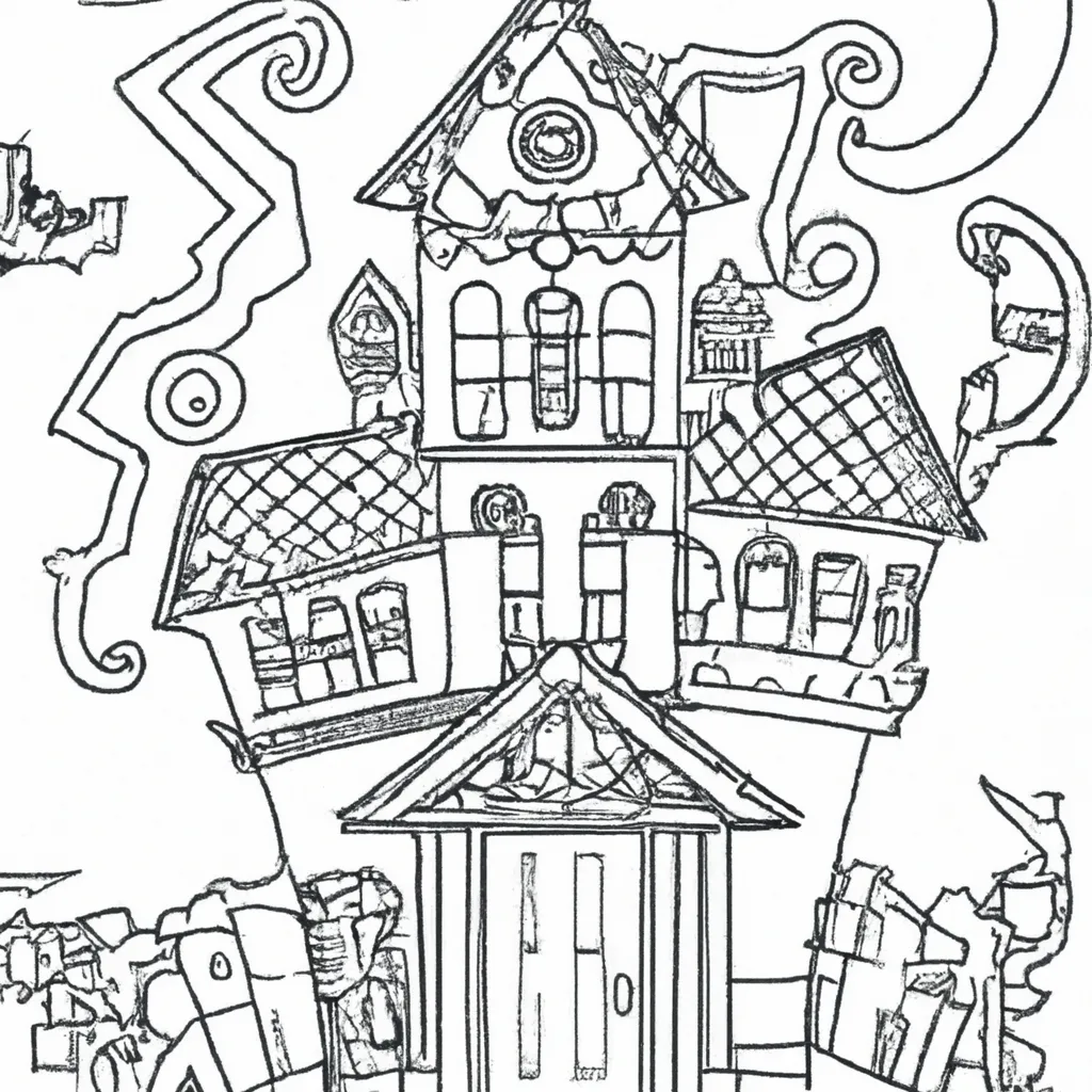 A Casa Assombrada: Desenhos para Imprimir e Colorir!