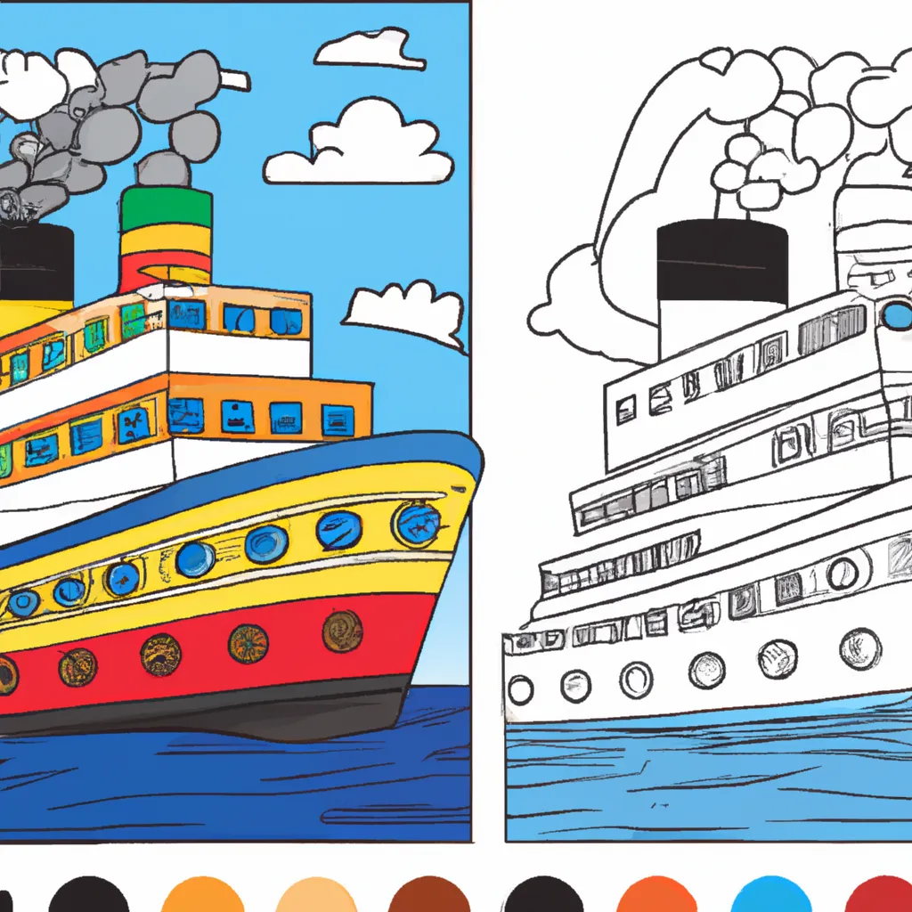 Descubra Como Desenhar Navios Coloridos e Imprima para Colorir!