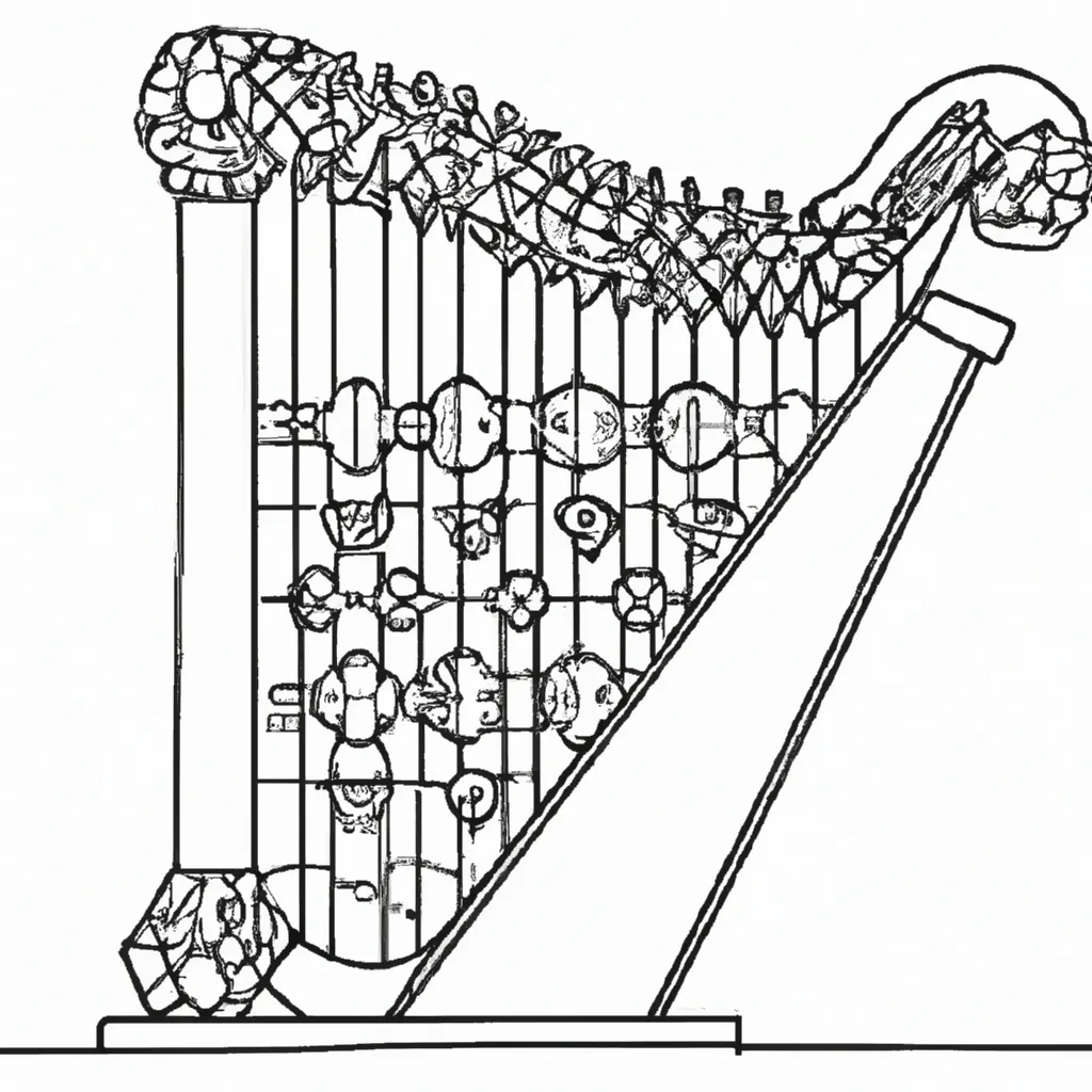 Descubra a Magia da Harpa com Desenhos para Imprimir e Colorir!