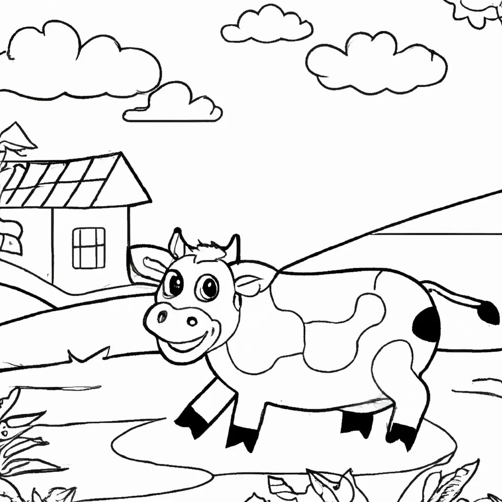 Vaquinha: Desenhos para Imprimir e Colorir que Vão Fazer Você Sorrir!