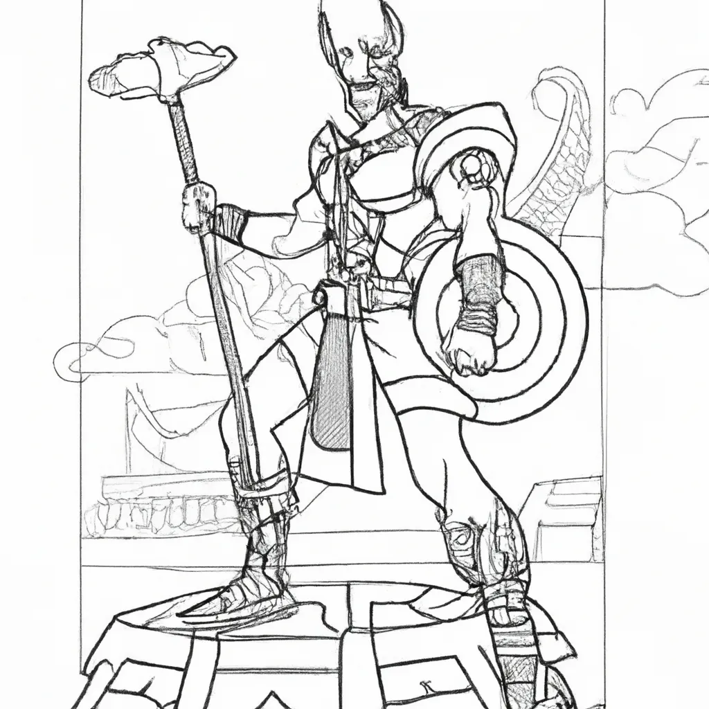 A Estátua de Lóki: Desenhos Para Imprimir e Colorir!