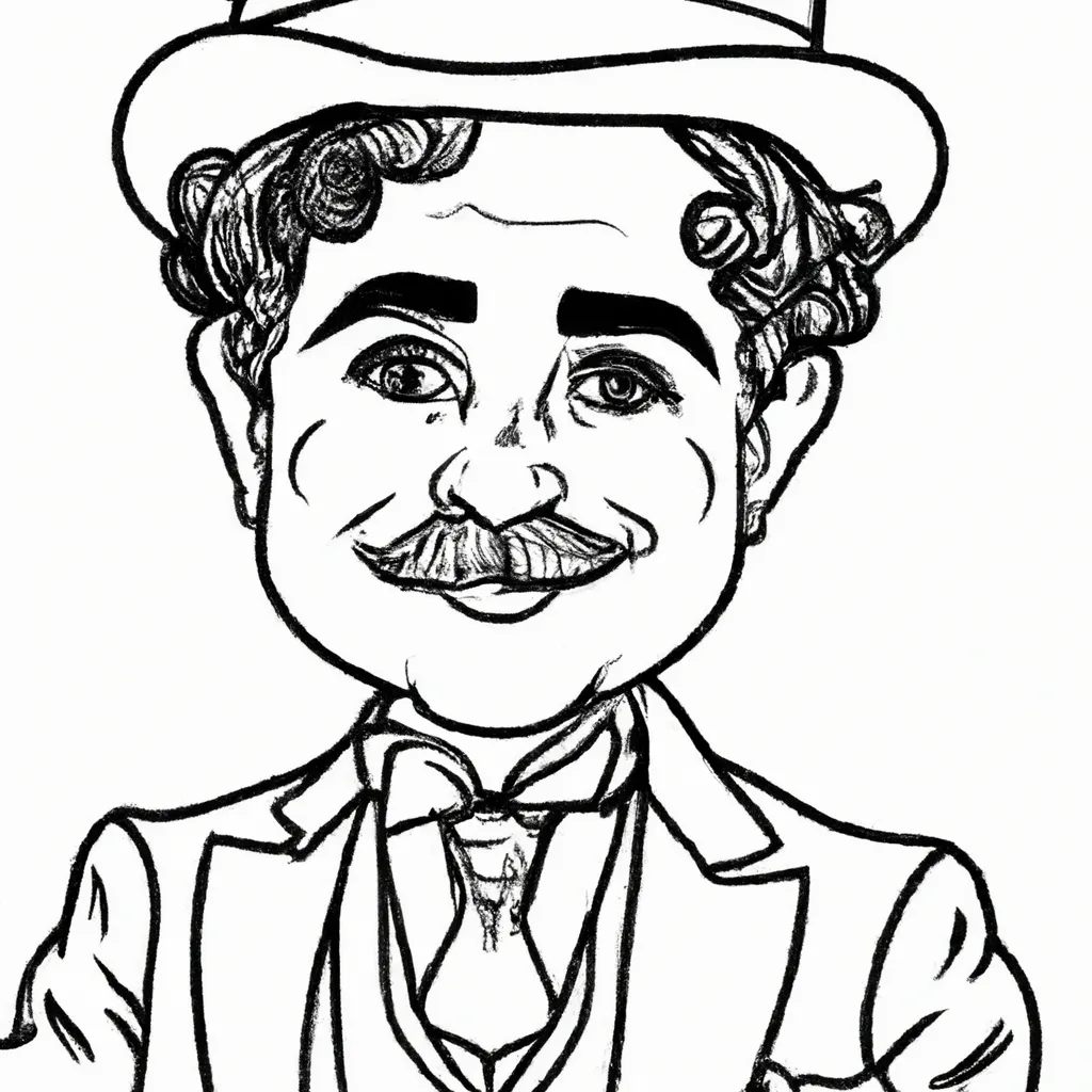 Charlie Chaplin: Desenhos para Imprimir e Colorir com o Mestre do Cinema!