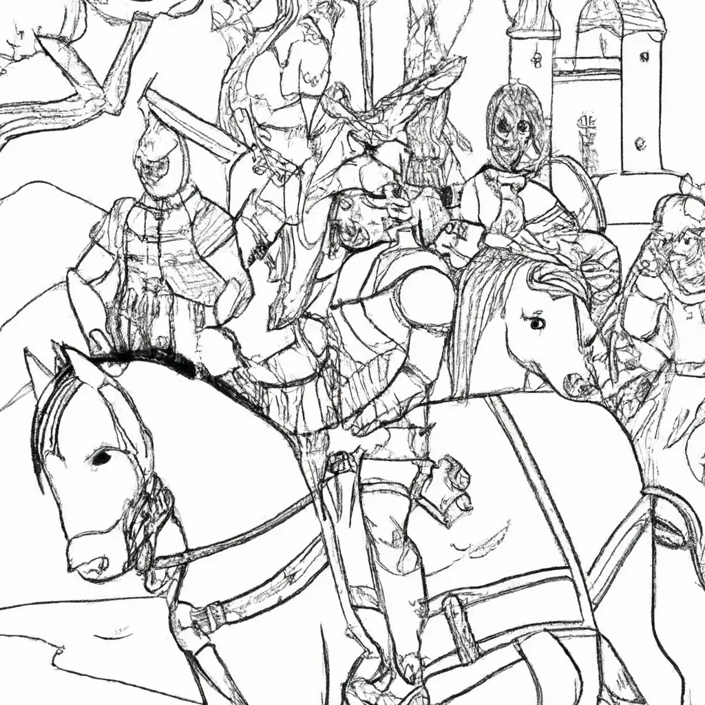 Rei Arthur e os Cavaleiros da Távola Redonda: Desenhos para Imprimir e ...