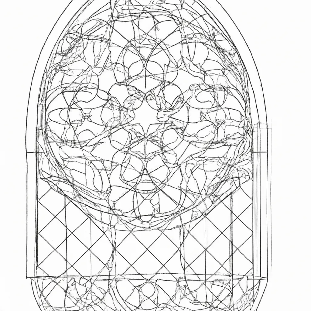 Vitrais Góticos: Desenhos para Imprimir e Colorir que Encantam!