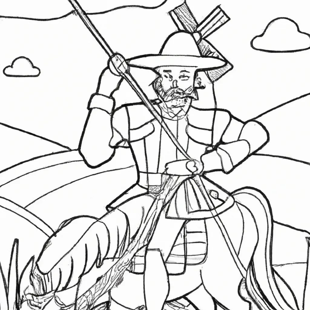 Dom Quixote: Desenhos para Imprimir e Colorir!