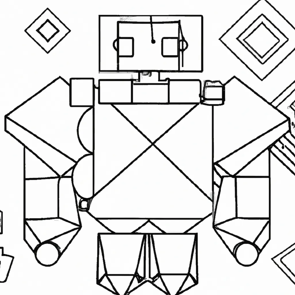 Robô Geométrico: Desenhos para Imprimir e Colorir! (Grátis)