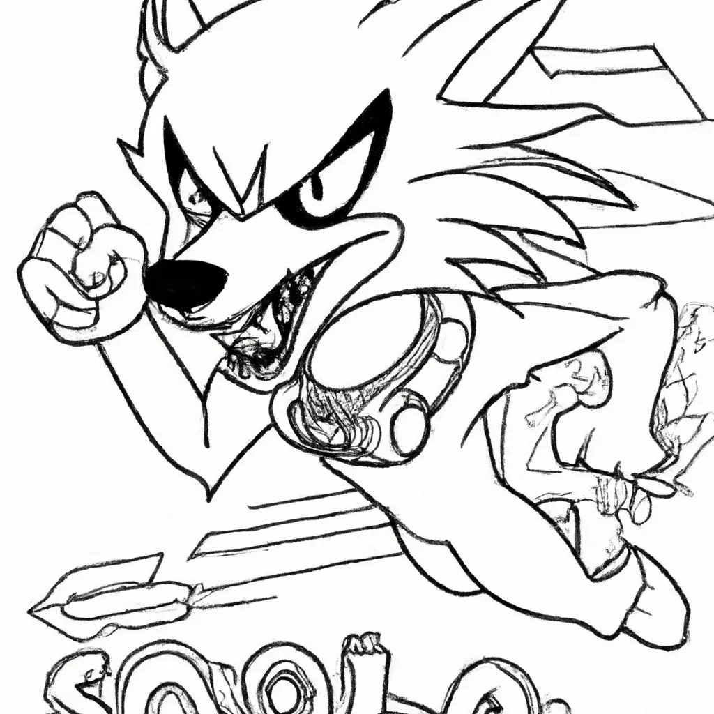Sonic Lobo: Desenhos para Colorir e Imprimir! (Grátis)