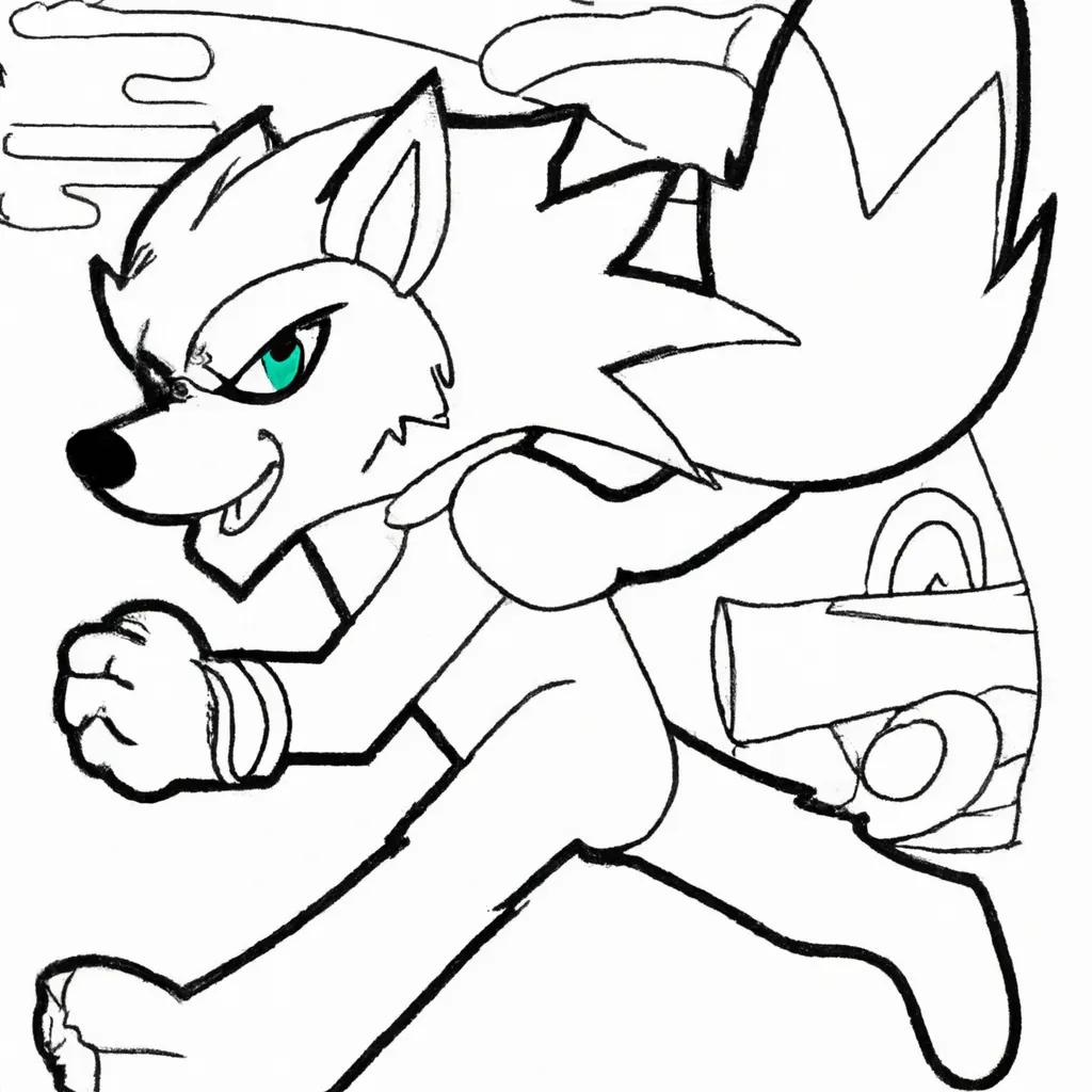 Sonic Lobo: Desenhos para Colorir e Imprimir! (Grátis)