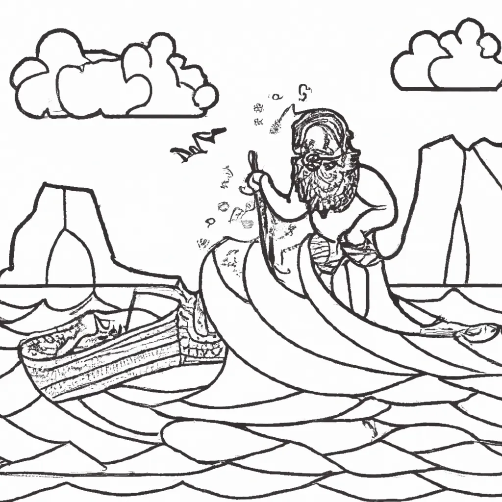 Mágico Moisés: Abrindo o Mar com Desenhos para Colorir!