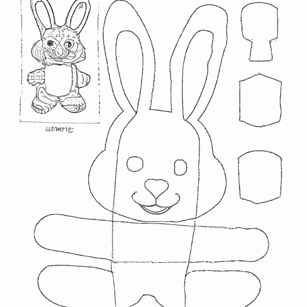 Molde de Coelho: Desenhos Para Imprimir e Colorir.