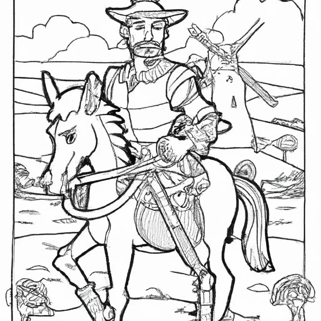 Dom Quixote: Desenhos para Imprimir e Colorir!