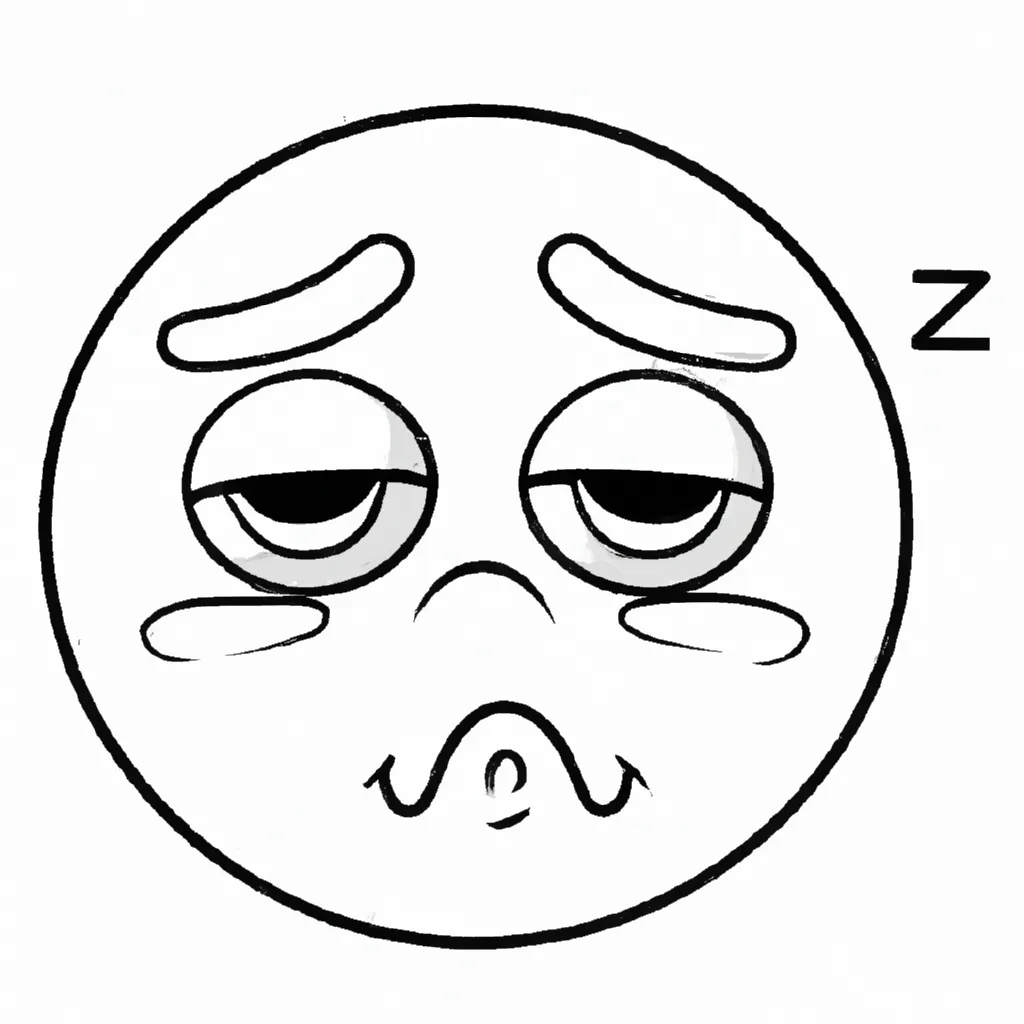 Emoji Cansado: Desenhos para Colorir e Imprimir!