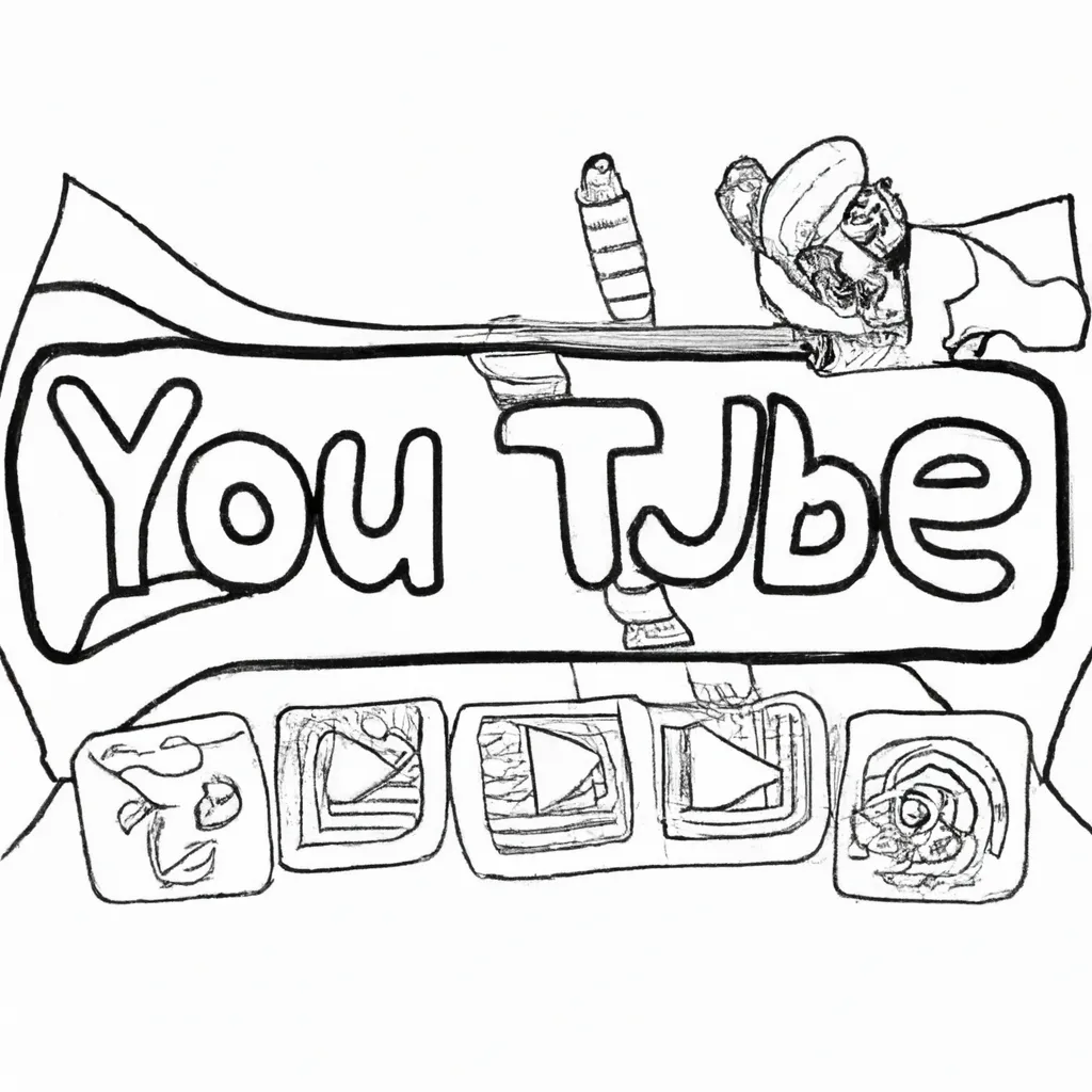 Colorindo com o YouTube! Desenhos Grátis para Imprimir e Pintar