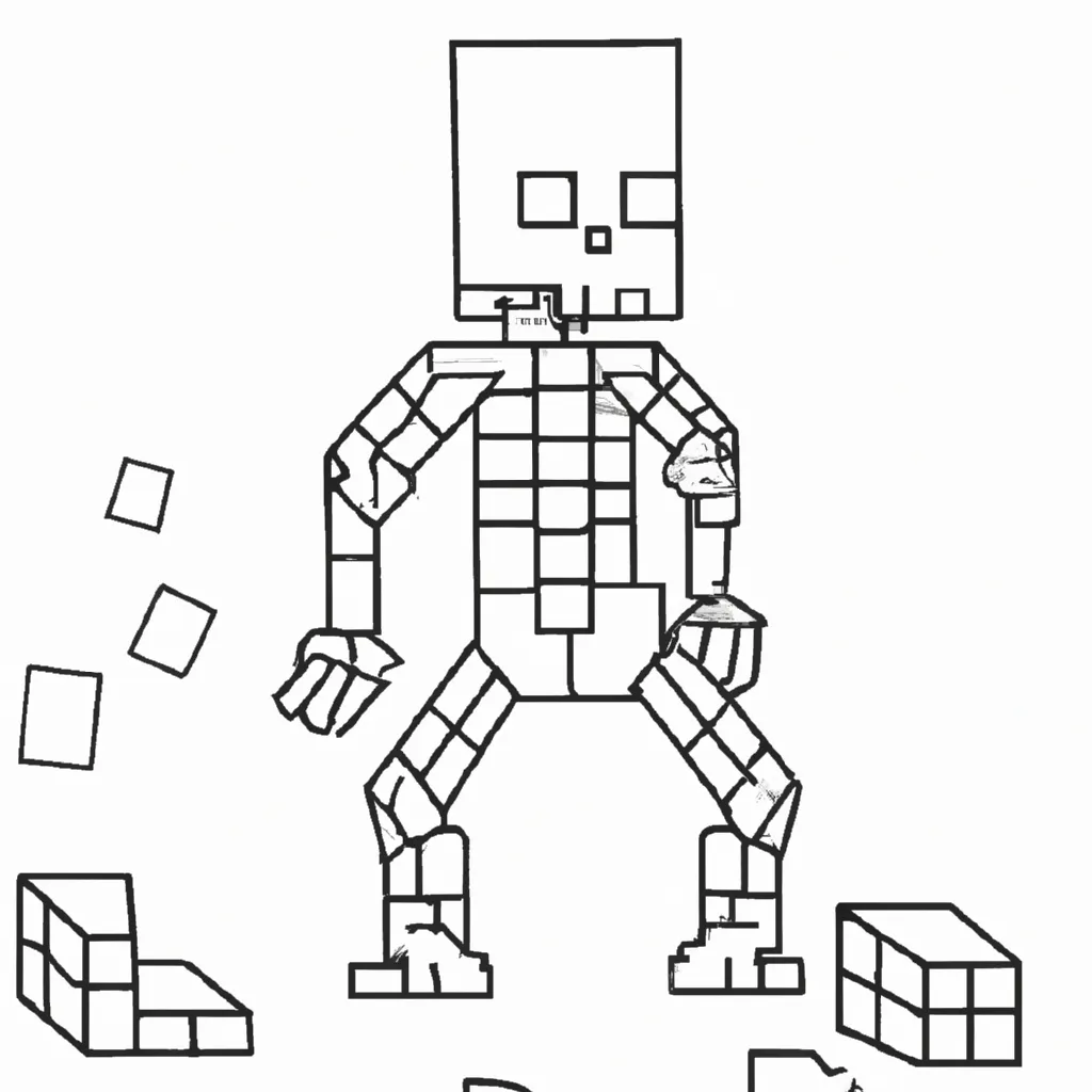 Esqueletos do Minecraft: Desenhos Para Colorir e Imprimir! (Grátis)