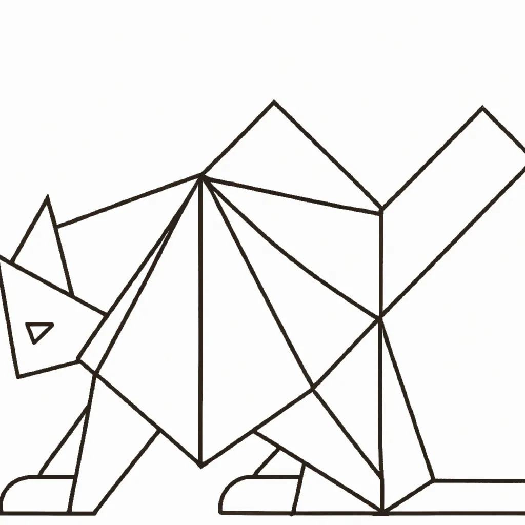 Tangram de Gato: Desenhos para Imprimir e Colorir!