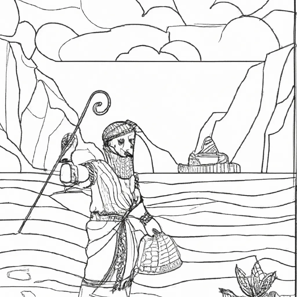 Cajado de Moisés: Desenhos para Colorir! (Grátis)