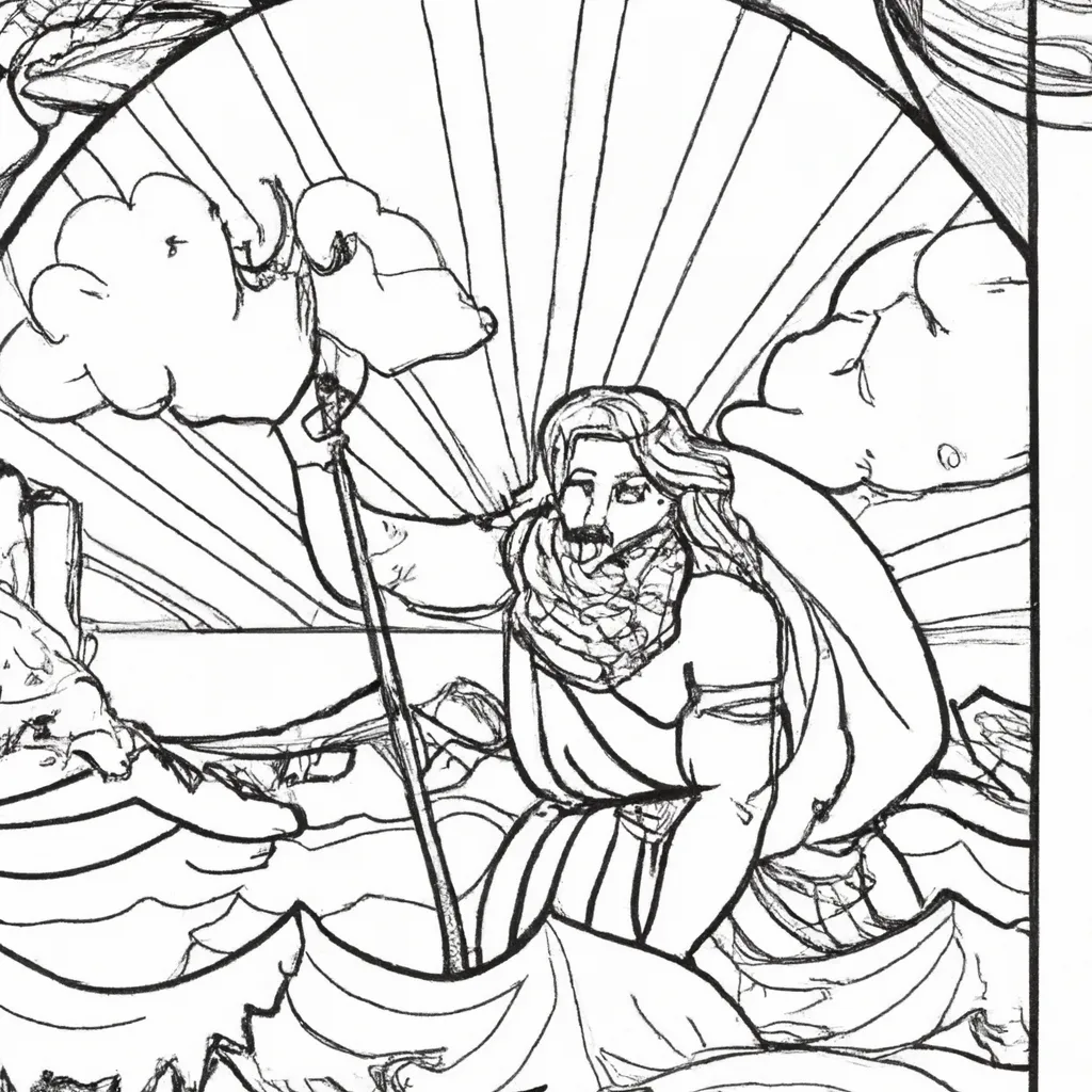 Mágico Moisés: Abrindo o Mar com Desenhos para Colorir!