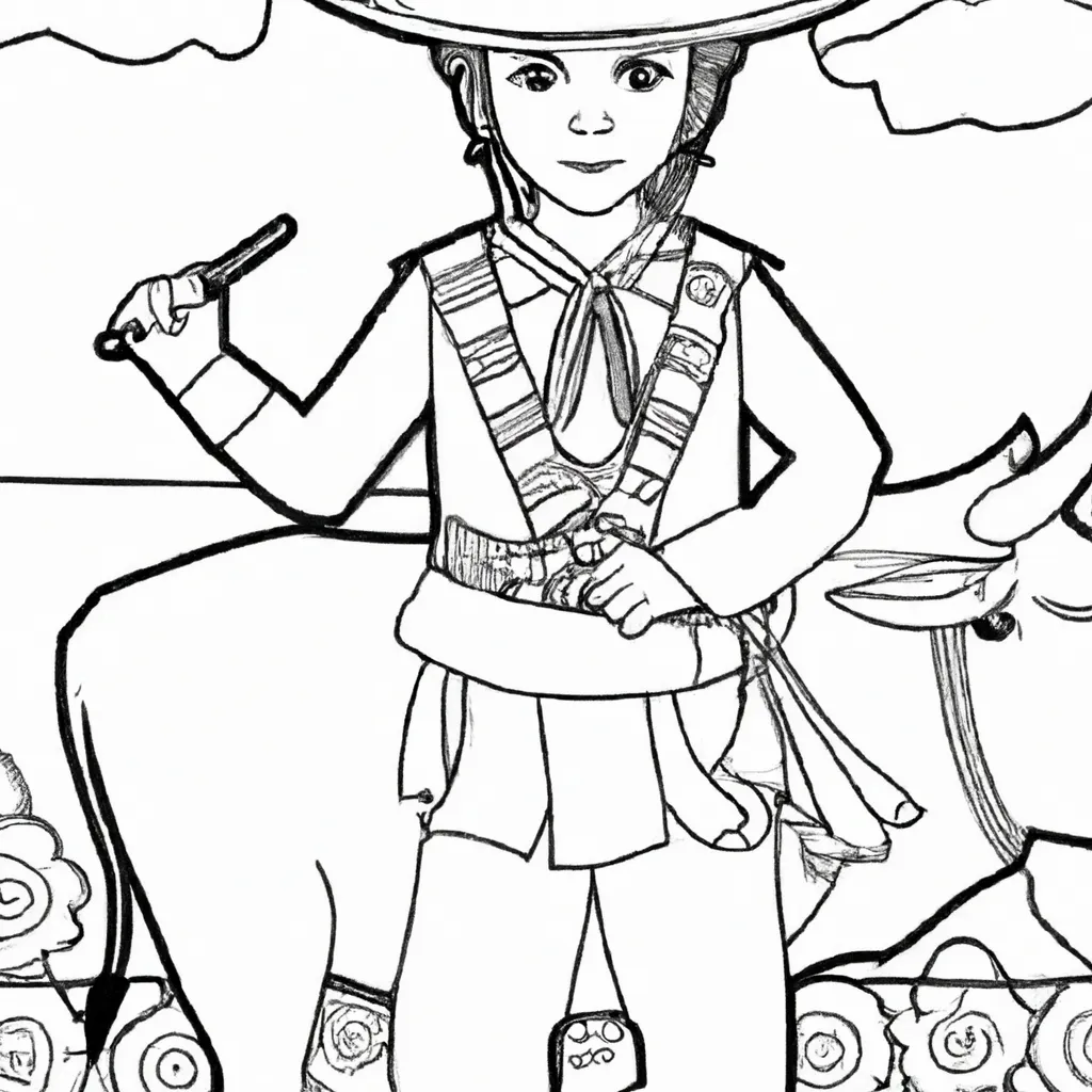Vaqueira Colorida: Desenhos para Imprimir e Colorir!