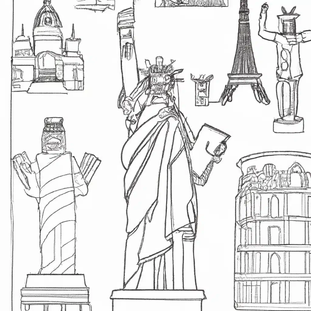 Monumentos Famosos: Desenhos para Colorir! (Atividades)