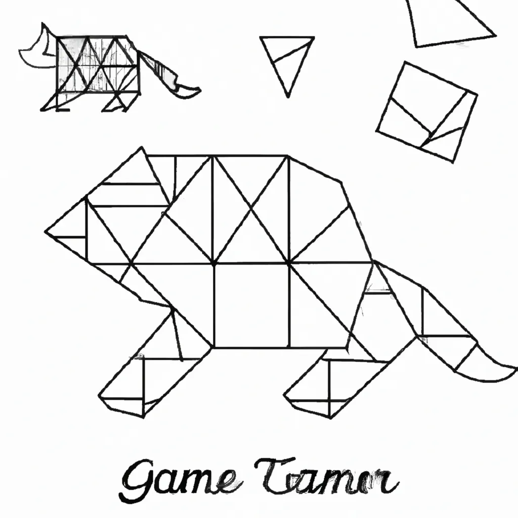 Tangram de Gato: Desenhos para Imprimir e Colorir!
