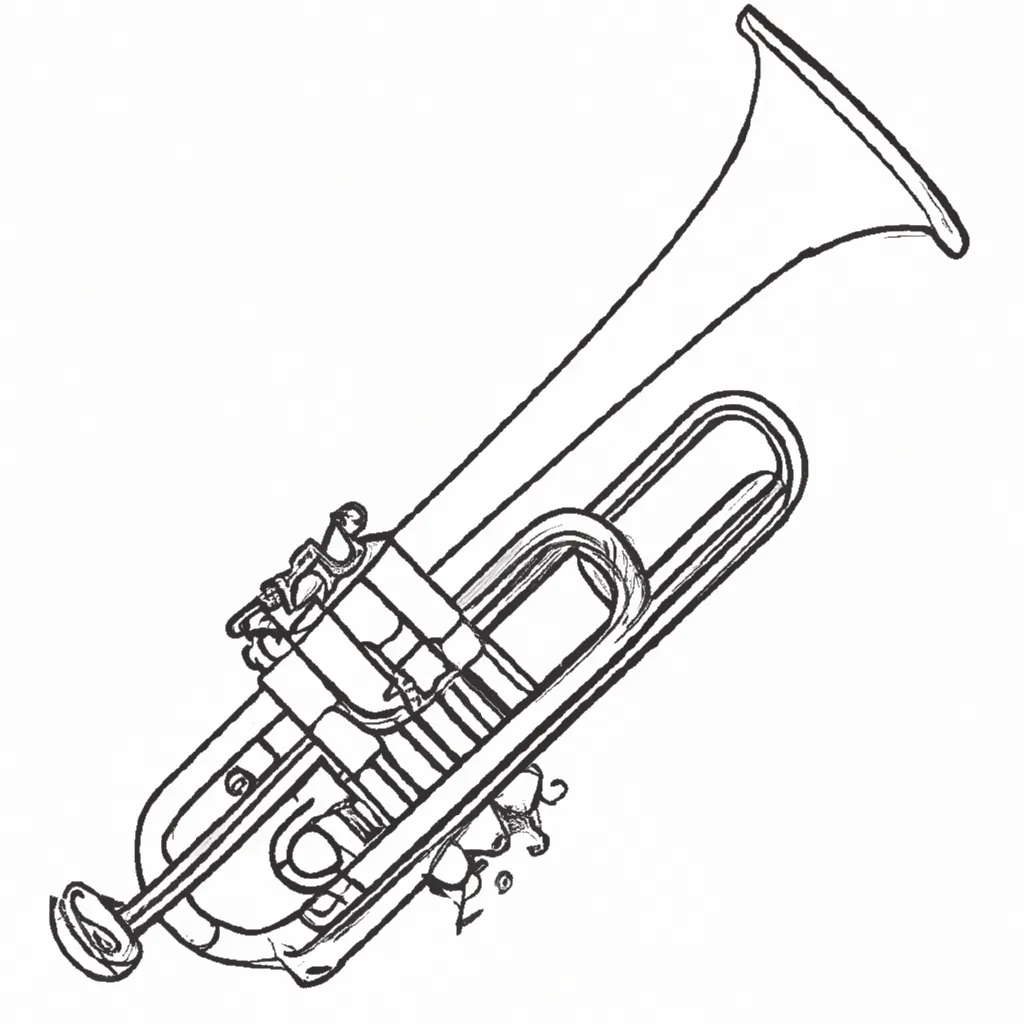 Trombone: Desenhos para Colorir e Imprimir! (Grátis)