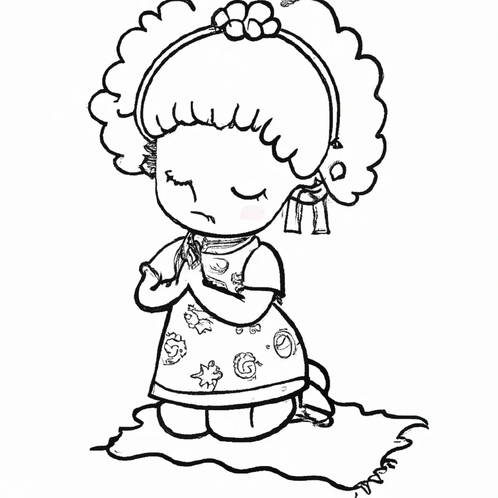 Criança Orando: Desenhos para Colorir (Atividades Grátis)