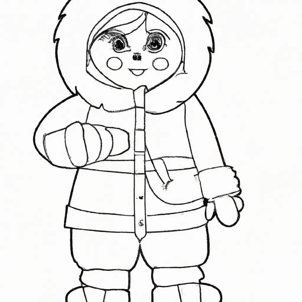 Esquimós em Desenhos para Colorir! Atividades Grátis